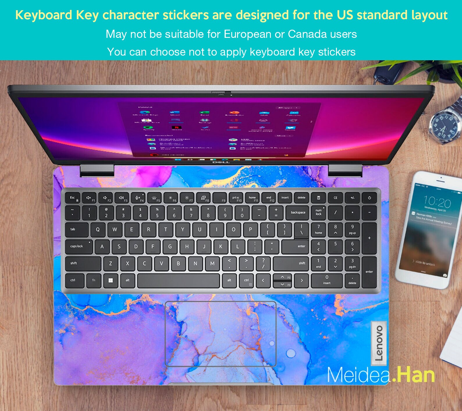 Lenovo Thinkpad Skin Decals Personalized Gift Marble Vinyl Sticker for ...
