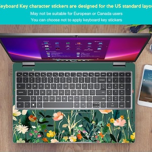 Custom Laptop Skins Dell 7640 Decals Back to School Gift Floral Design ...