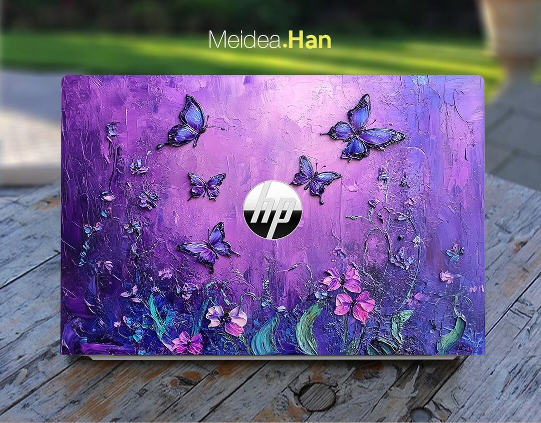 HP 17 Inch Skin Custom Laptop Decal Personalized Sticker Purple ...