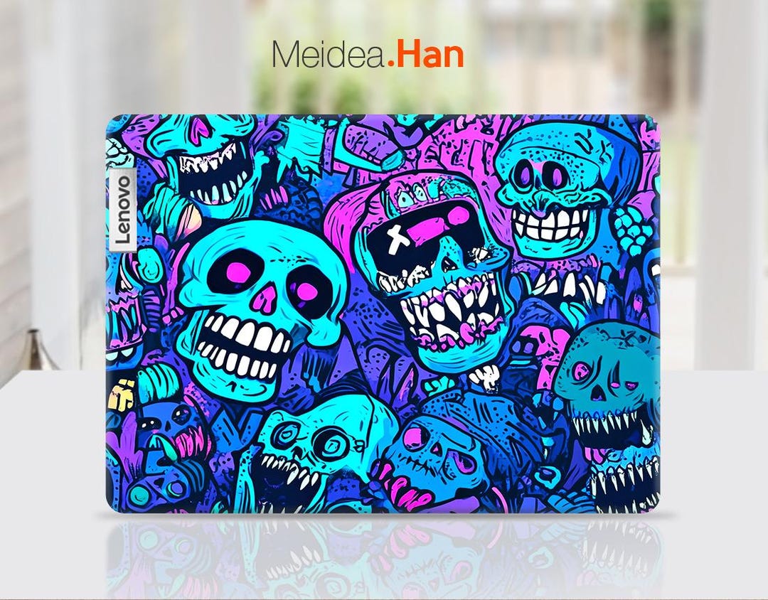 Custom Lenovo Laptop Skin Top Personalized Decal Gift for Her Horror ...