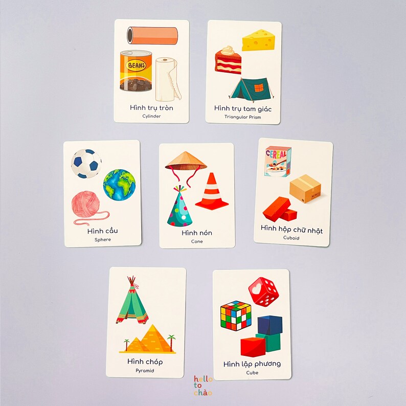 Vietnamese Numbers, Shapes & Colors Flashcards, Flash Cards Gift Ideas ...