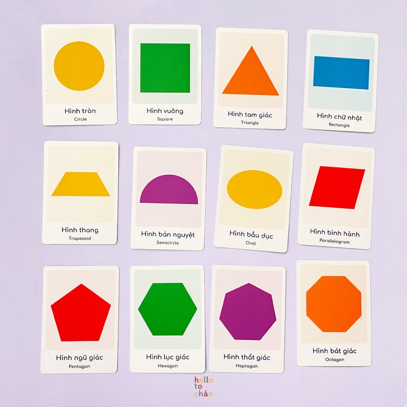 Vietnamese Numbers, Shapes & Colors Flashcards, Flash Cards Gift Ideas ...