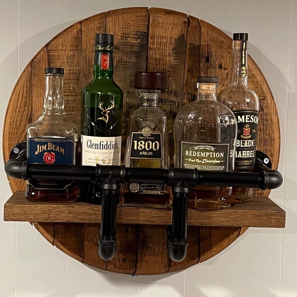 Bourbon Barrel Shelf - Etsy