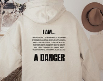 Dance Hoodie, Dancing Sweatshirt, Oversized Dance Hoodie, I Am A Dancer ...