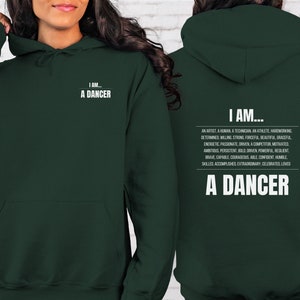 Dance Hoodie, Dancing Sweatshirt, Oversized Dance Hoodie, I Am A Dancer ...