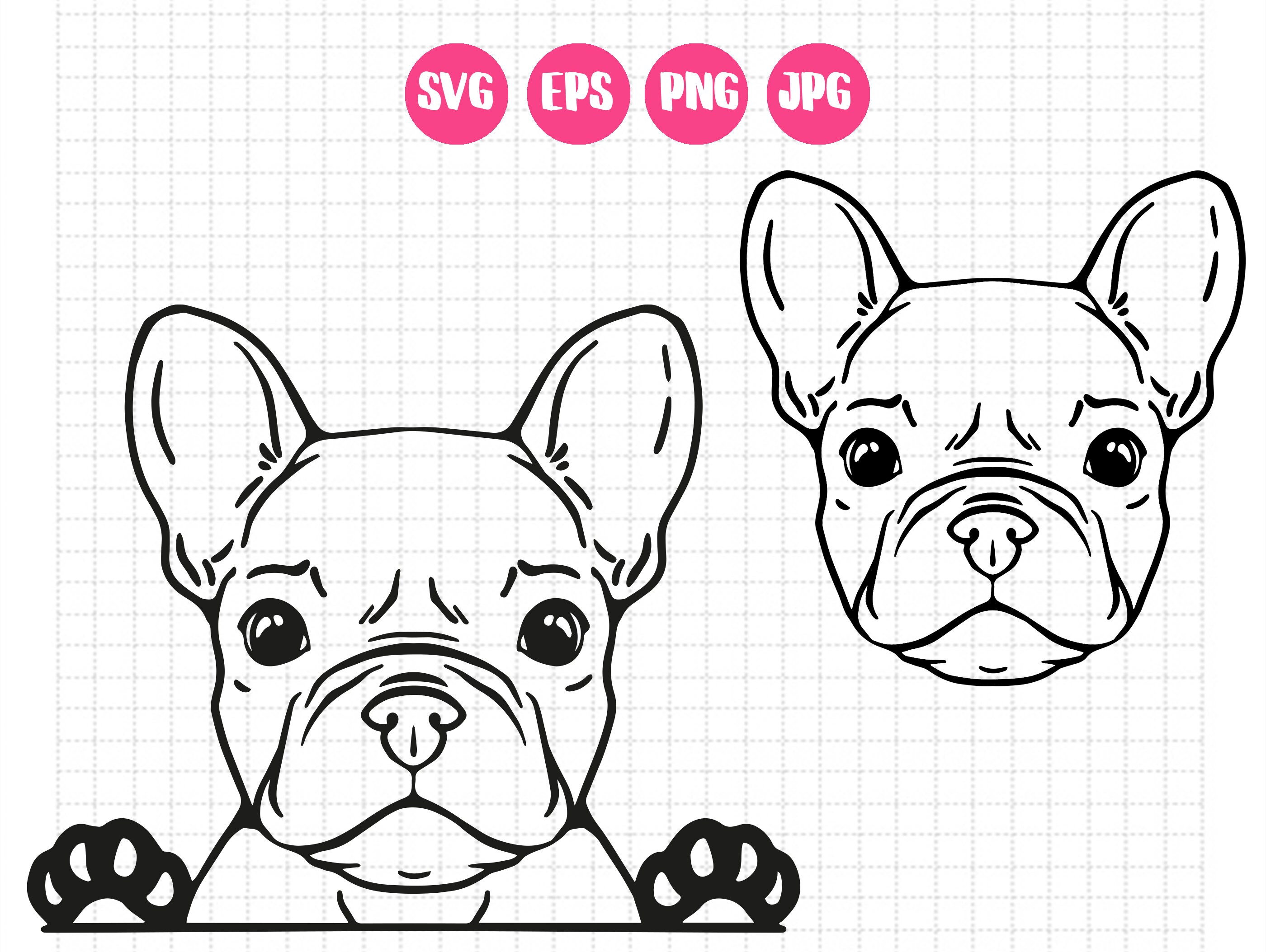 Frenchie SVG - French Bulldog Vector Clipart - Dog SVG - Etsy