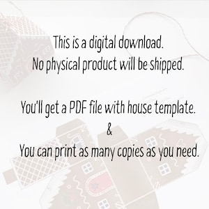 Gingerbread House Favor Box PDF - Cookie Gift Box Printable Template ...