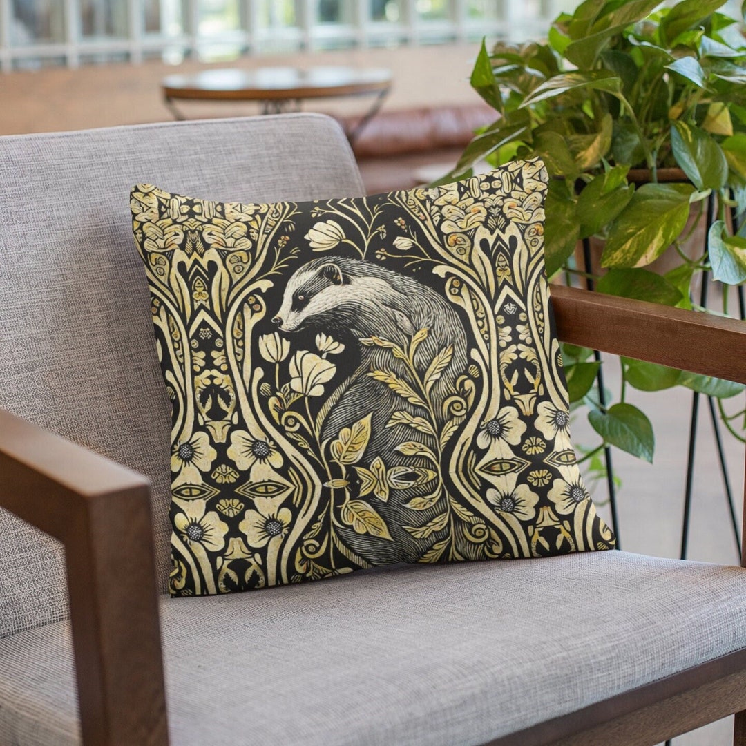 Cottage Core Badger Pillow Case Enchanted Forest William Morris ...