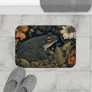 Frog Bath Mat William Morris Inspired Bathroom Mat Main I Love Frogs ...