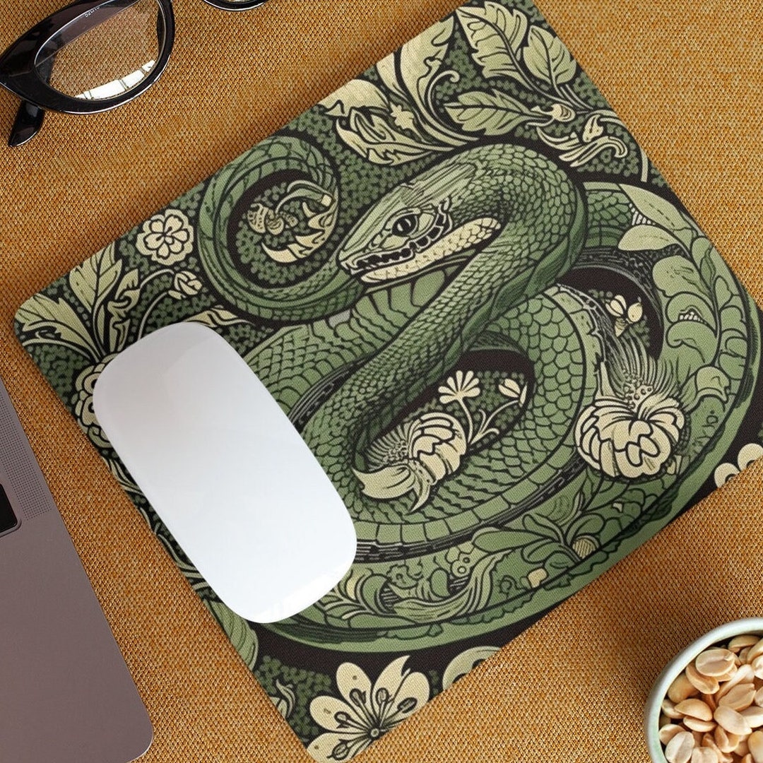 William Morris Inspired Small Snake Desk Top Mousepad / Colorful ...