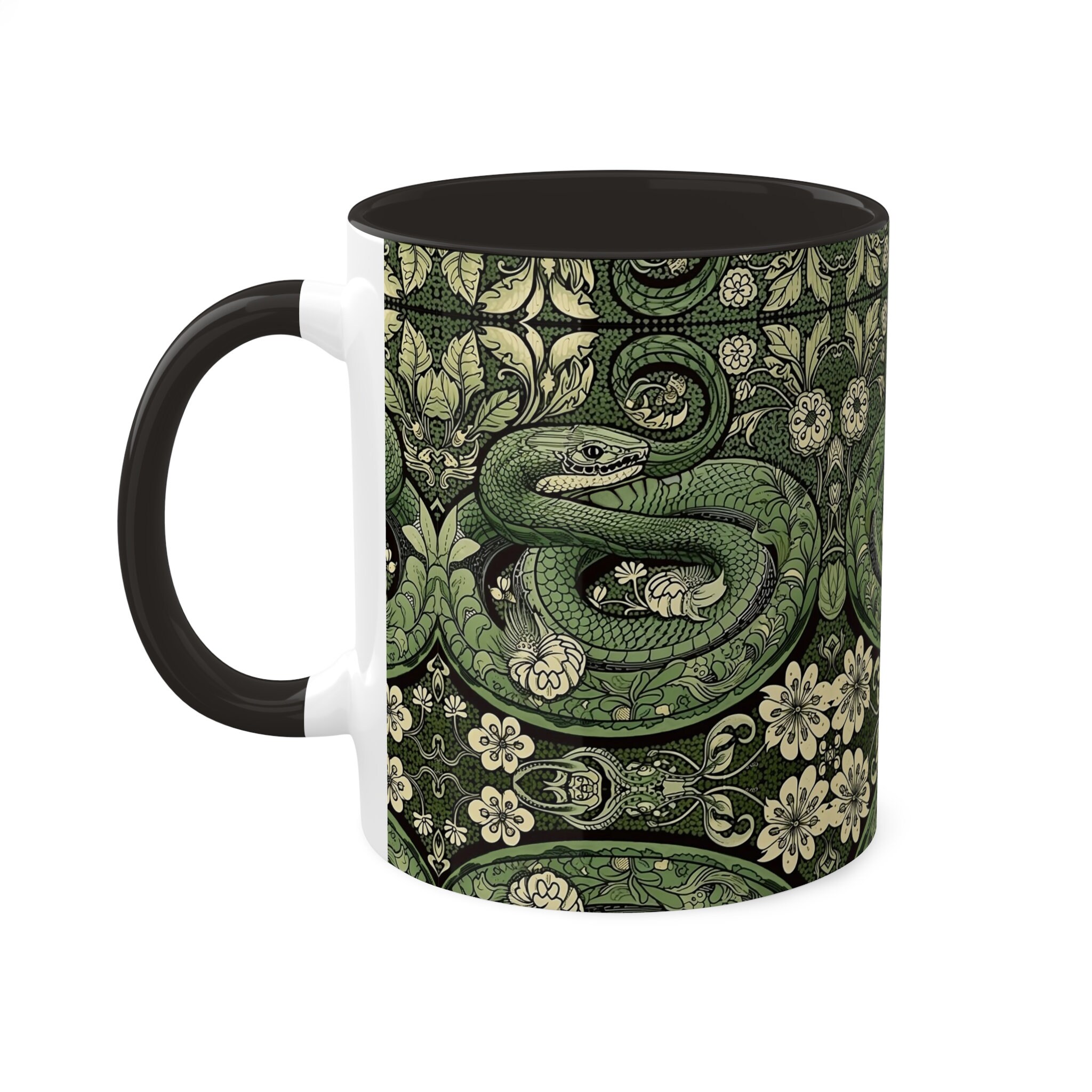 Snake Mug William Morris Inspired Ceramic Coffee Mug Animal - Etsy