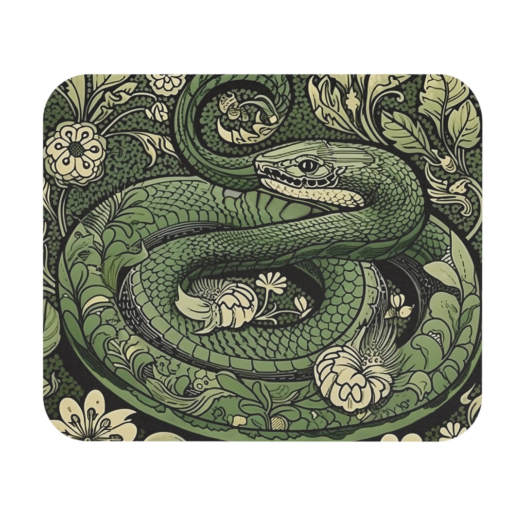 William Morris Inspired Small Snake Desk Top Mousepad / - Etsy