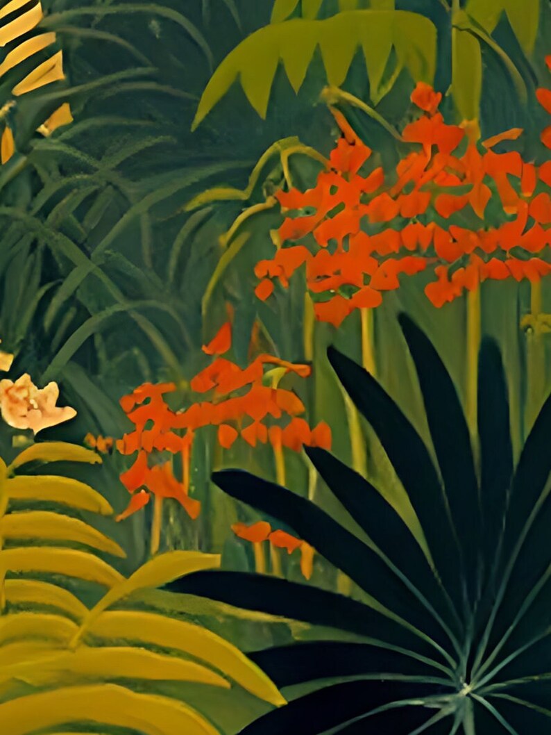 Henri Rousseau Inspired Print Tiger Wall Art Print Jungle - Etsy