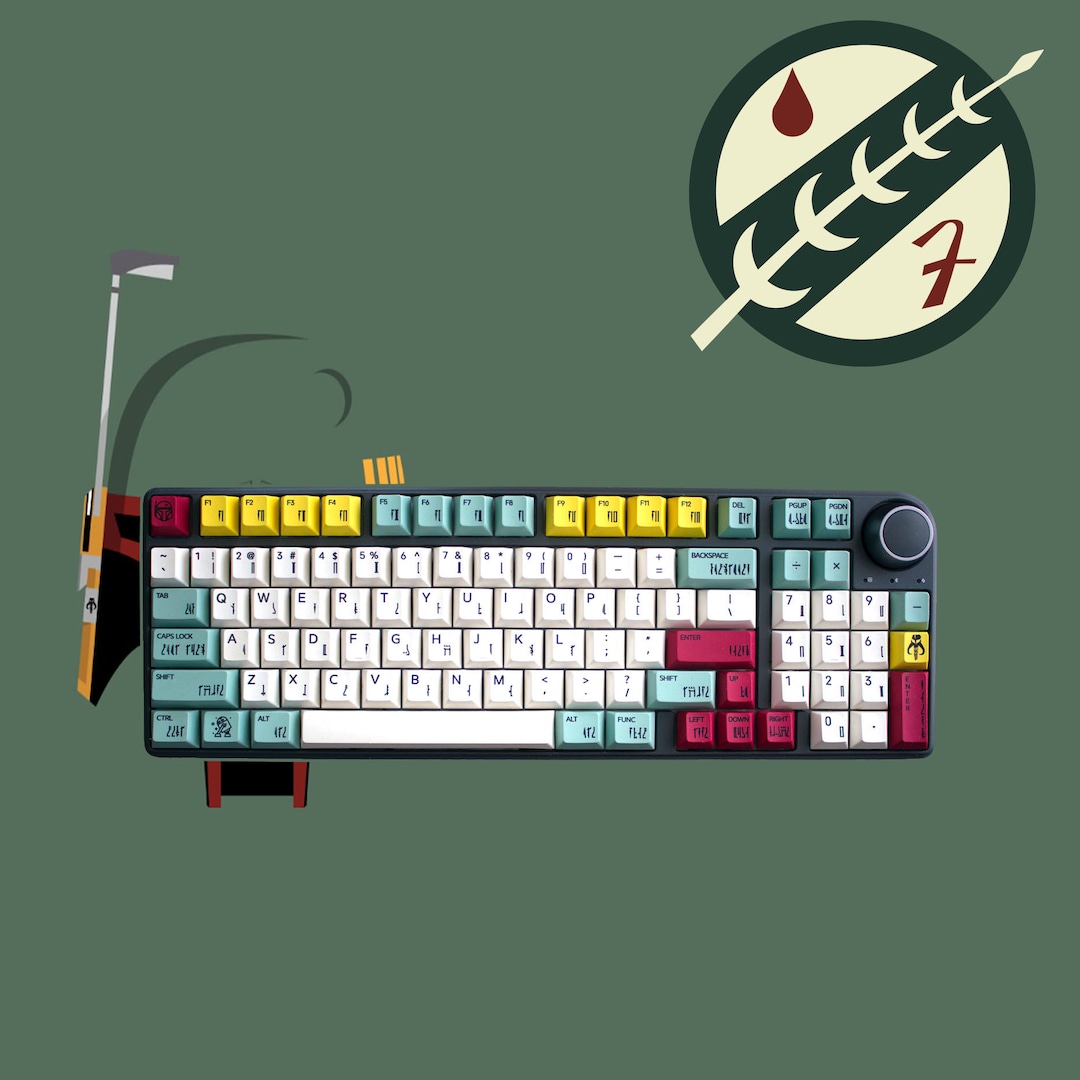Boba Fett Custom Built Mechanical Keyboard 98% 96 Keys With - Etsy