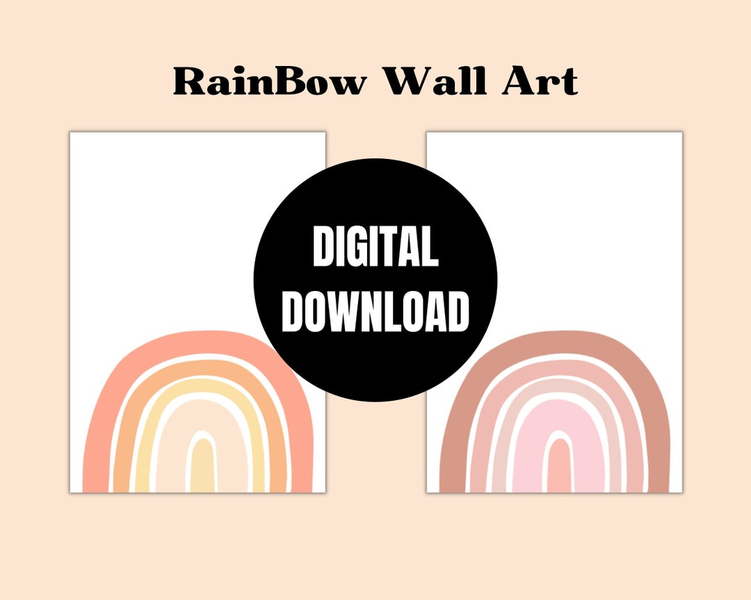 Rainbow Wall Art, Prints, Rainbow Print, Rainbow, Printable, Digital ...