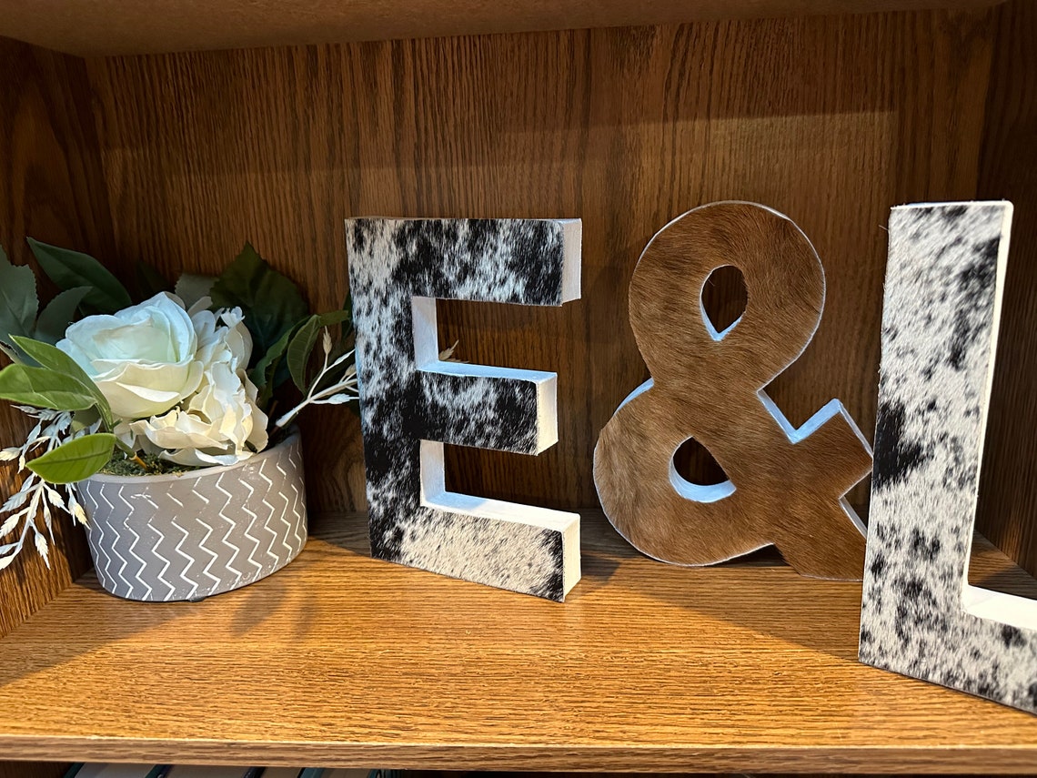 Genuine Cow Hide Letters - Etsy