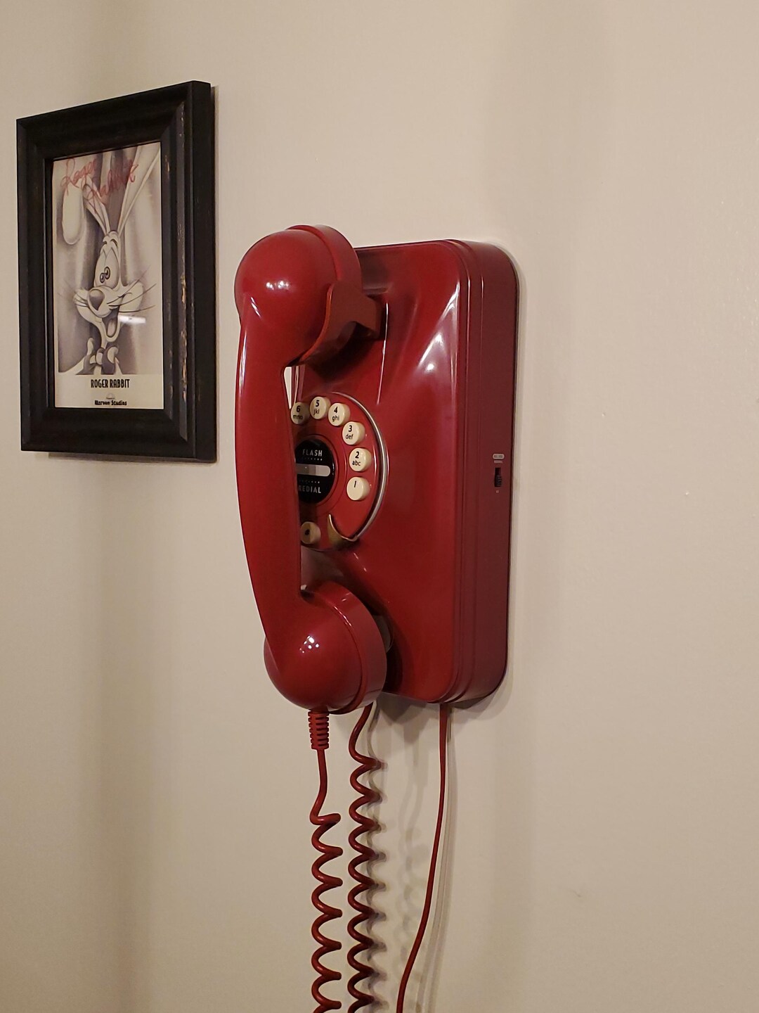 Retro Style Red Push-button Grand Wall Telephone - Etsy