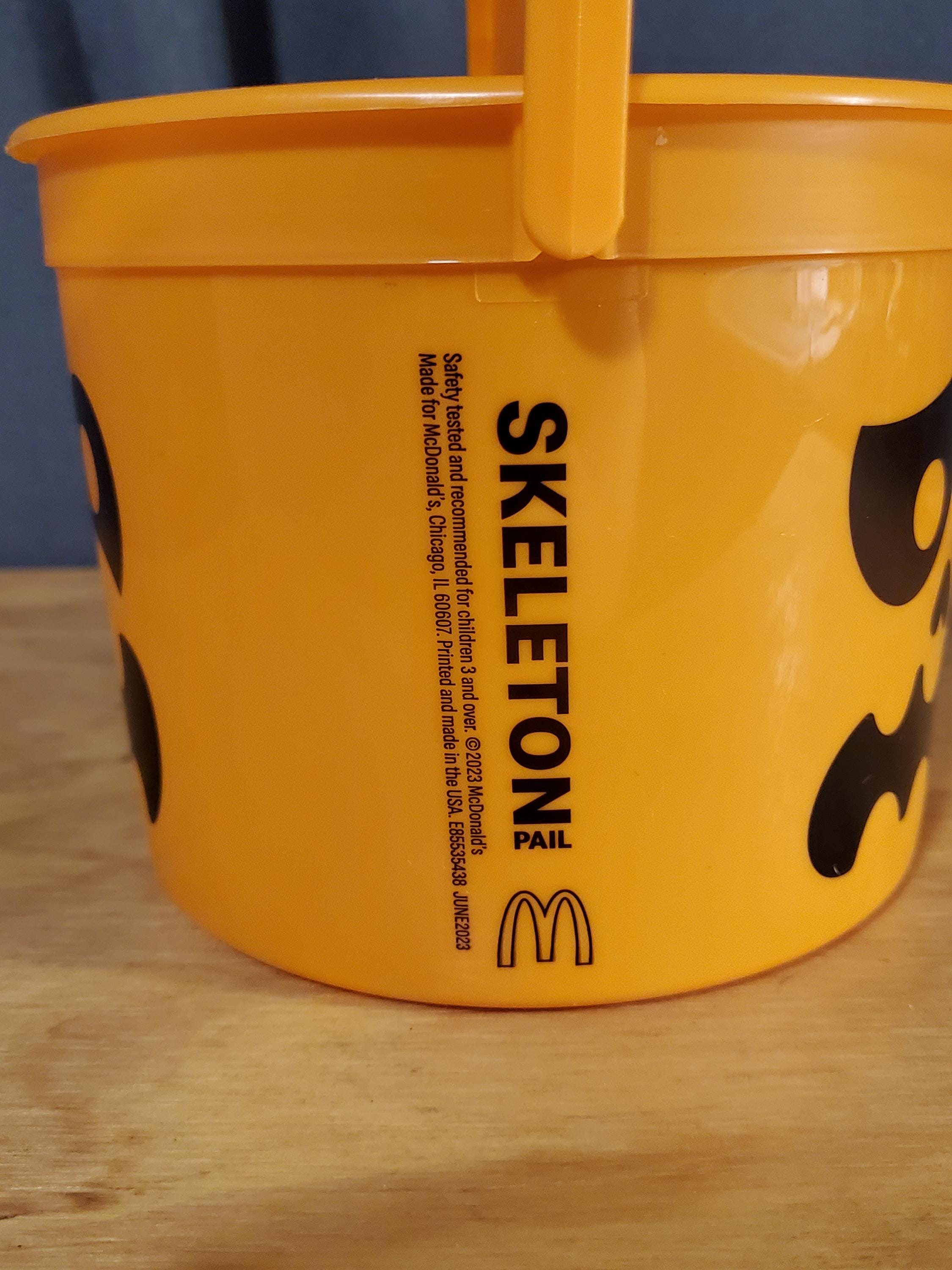 Mcdonald's 2023 Skeleton Pail Jack O' Lantern Candy Bucket - Etsy