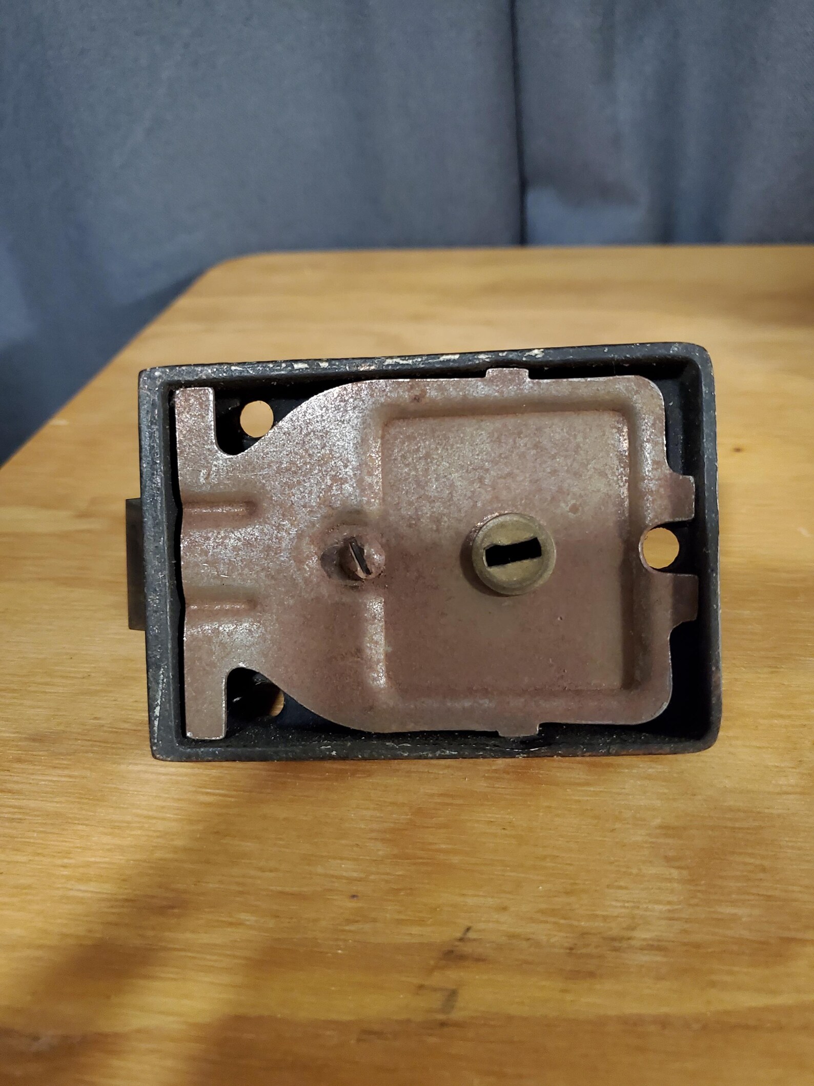 Vintage ACME Cast Iron Deadbolt Door Lock - Etsy