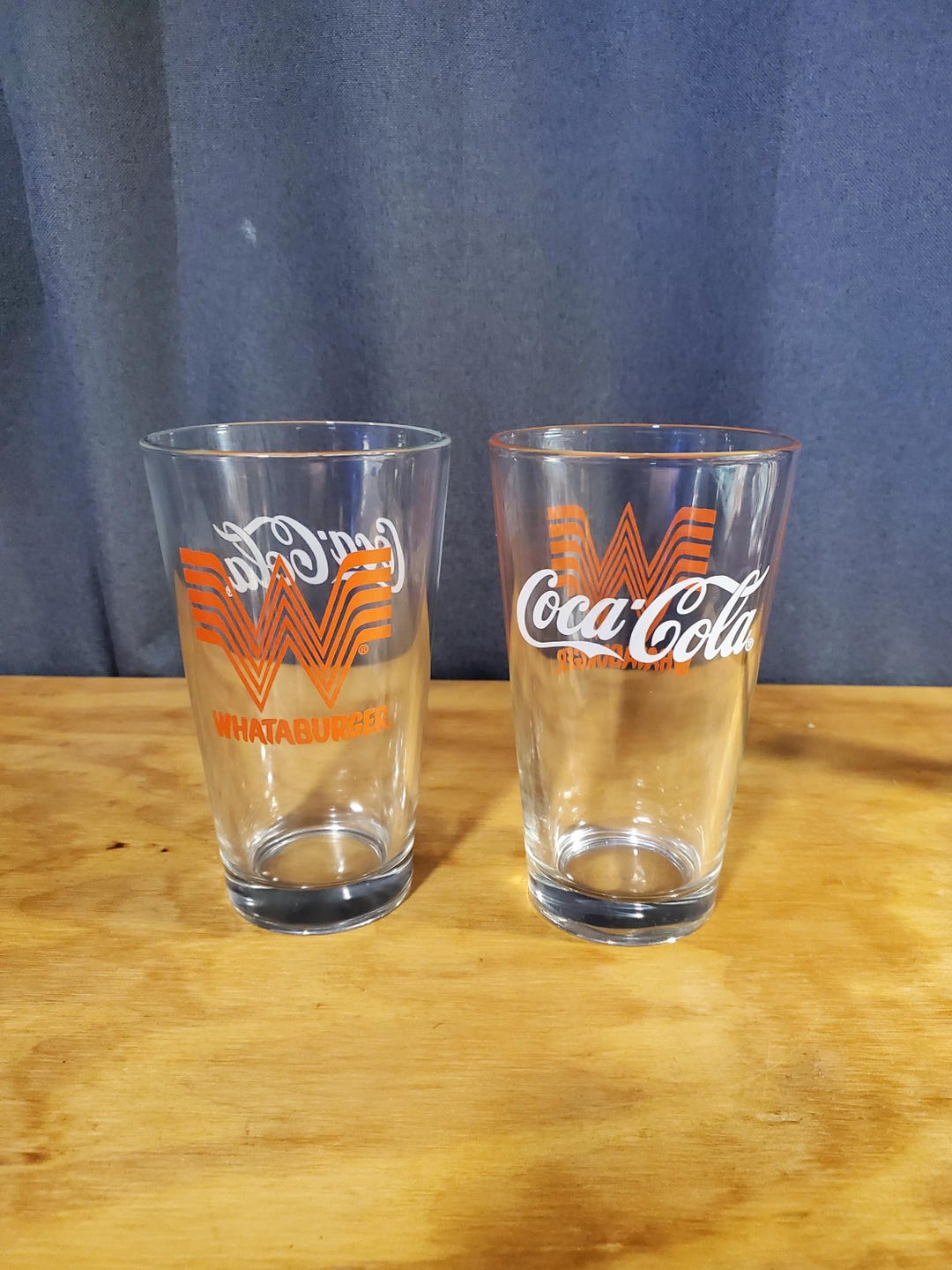 Vintage Coca-cola Whataburger Glasses - Etsy