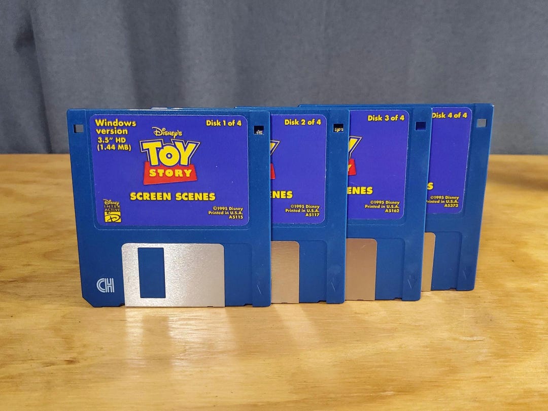 Toy Story Screen Scenes Vintage Computer Software Floppy Diskettes - Etsy