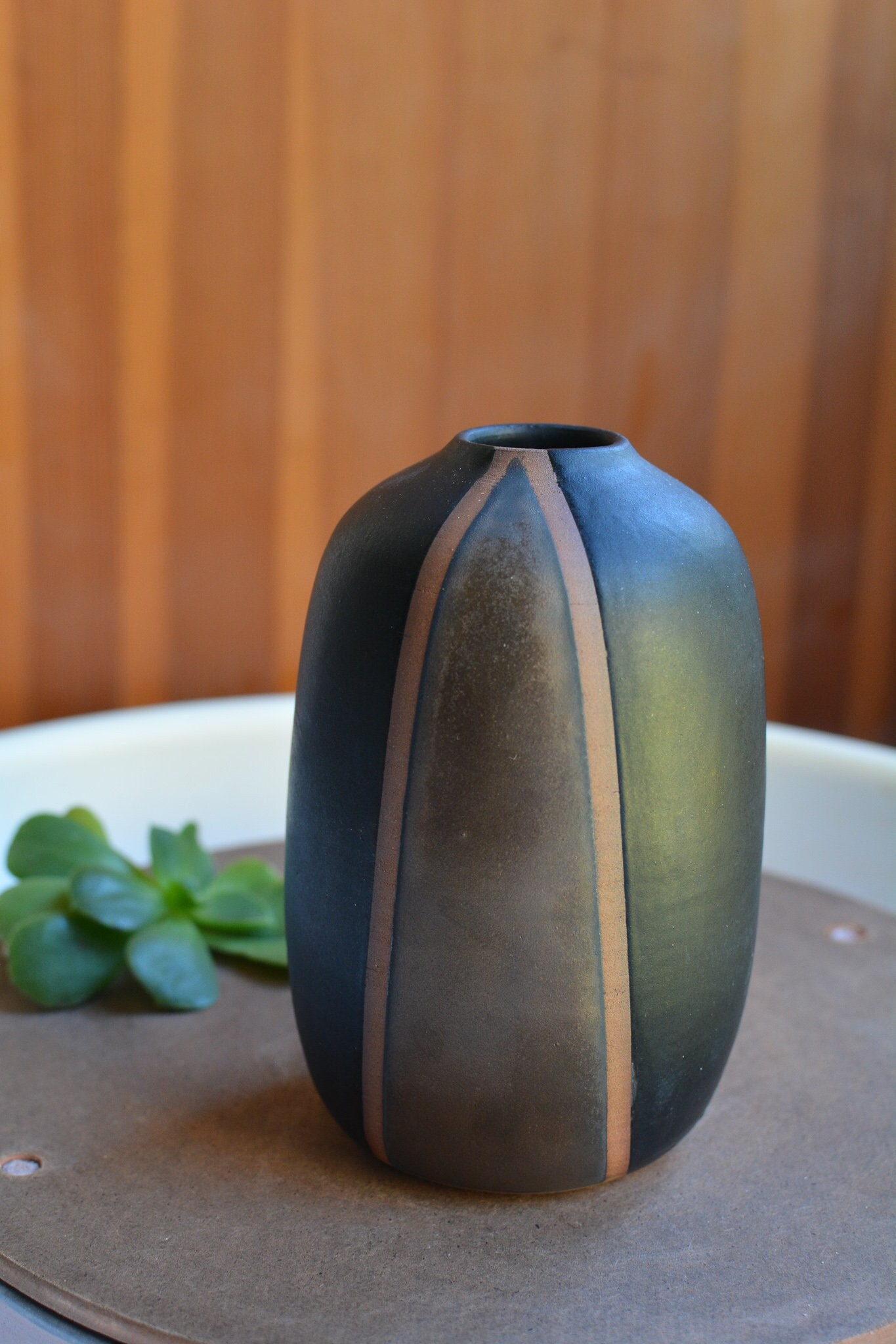 Gold and Black Triangle Vase - Etsy