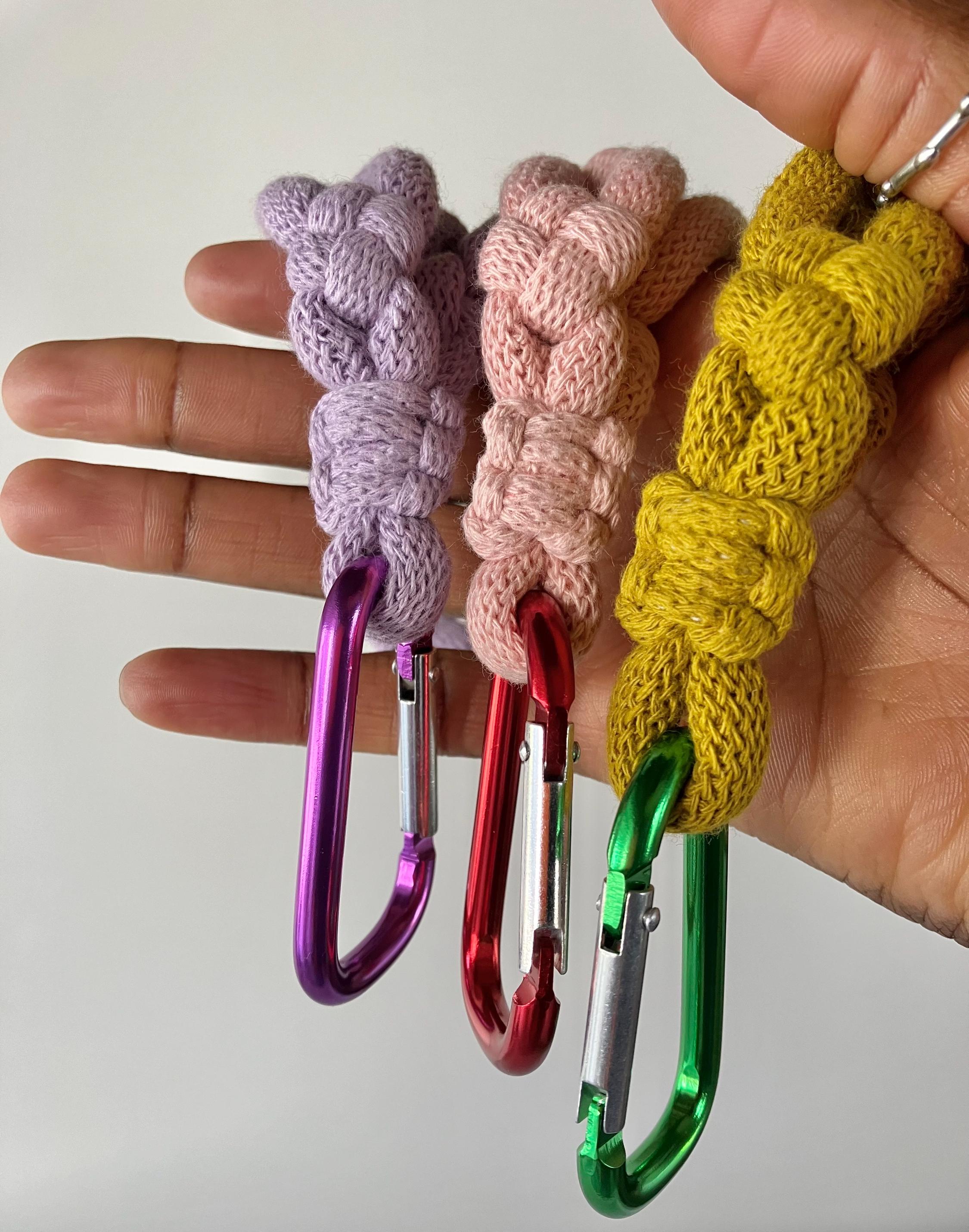 Knotted Rope Wristlet, Carabiner Wrist Strap, Cozy Paracord - Unknot ...