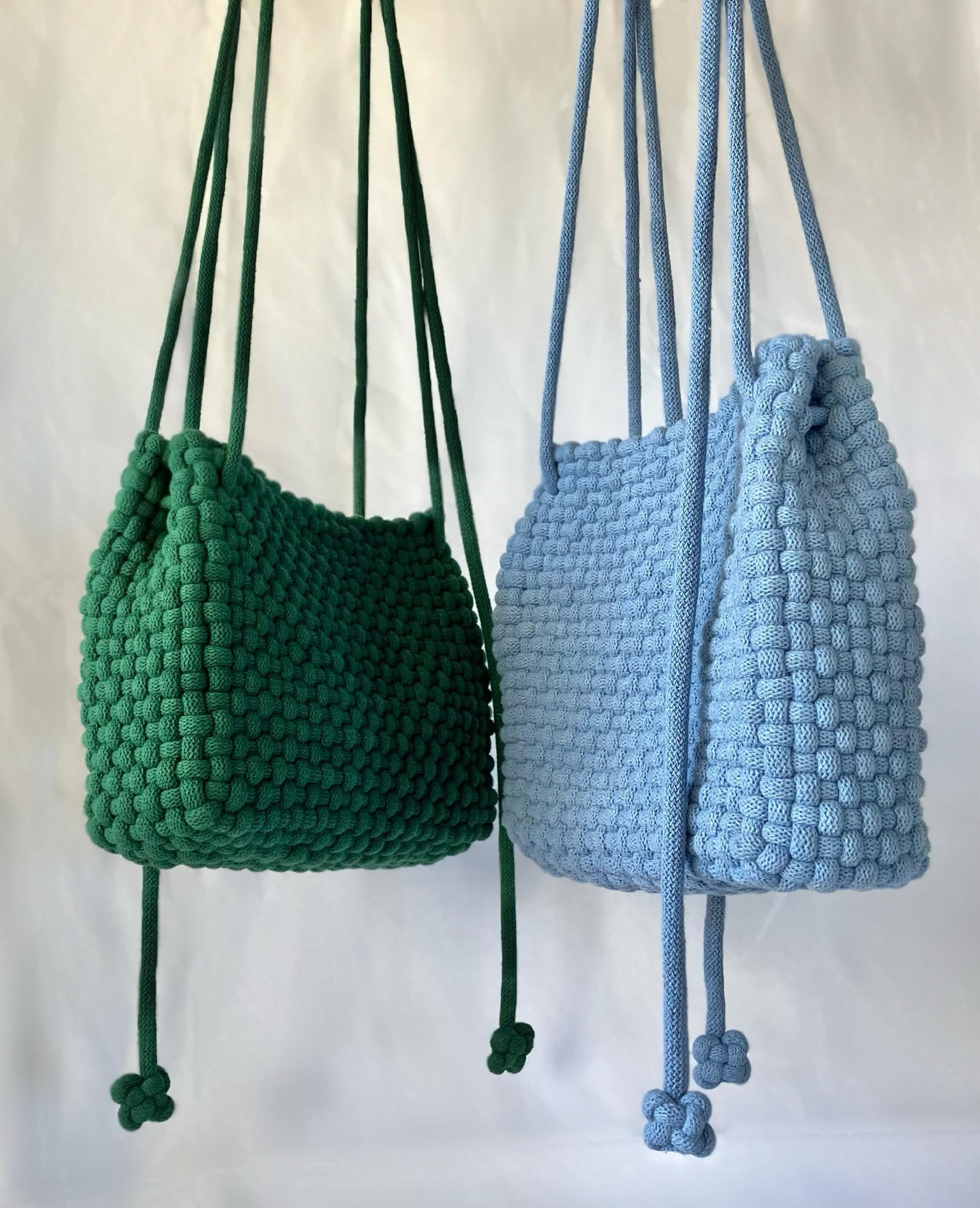 Woven Satchel With Adjustable Strap - Handmade Cloud Cord Collection - Etsy