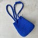Woven Bucket Bag With Convertible Strap in Royal Blue Handmade Cloud ...