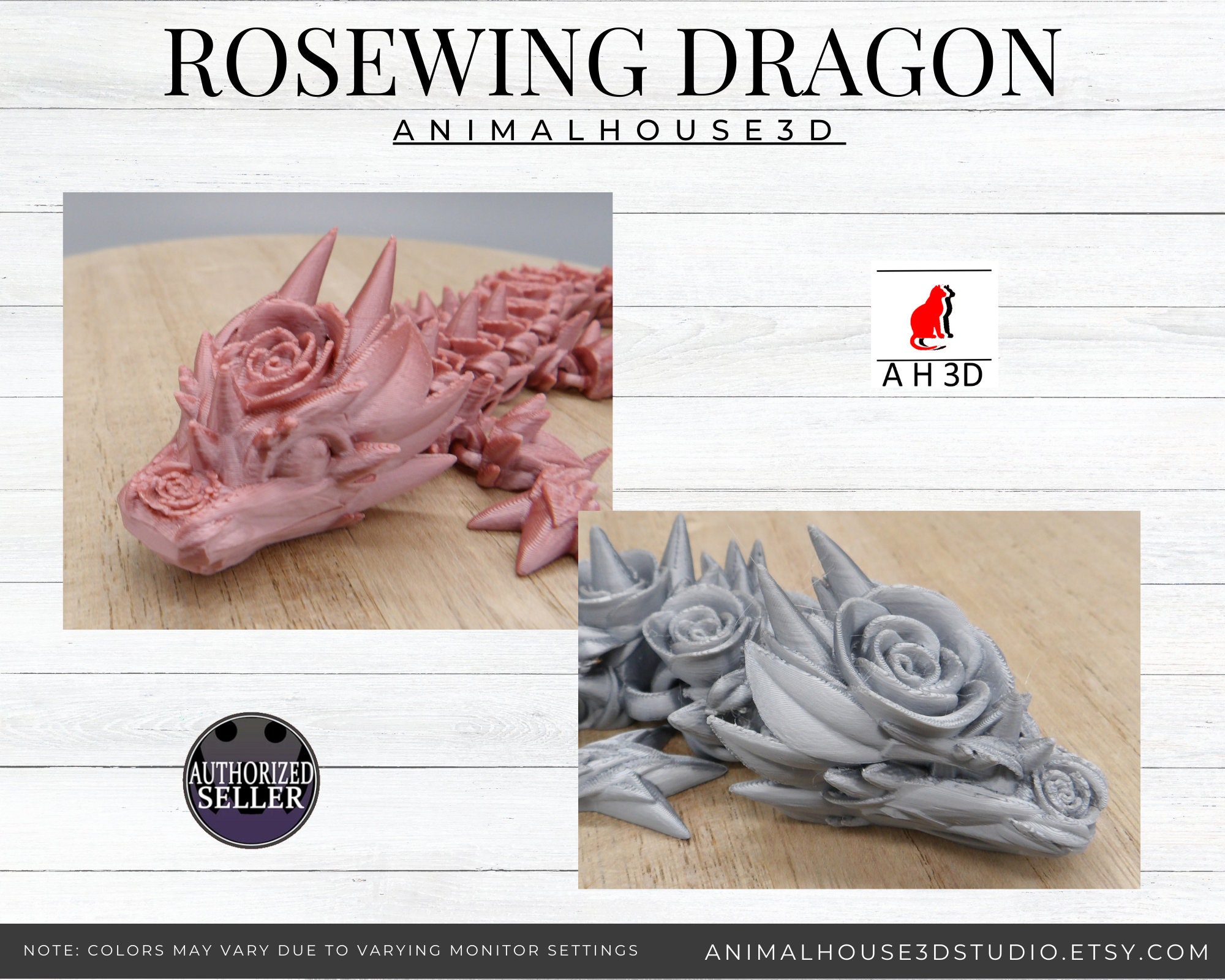 Rosewing Dragon - Articulated Cinderwing3d Dragon!! - Etsy