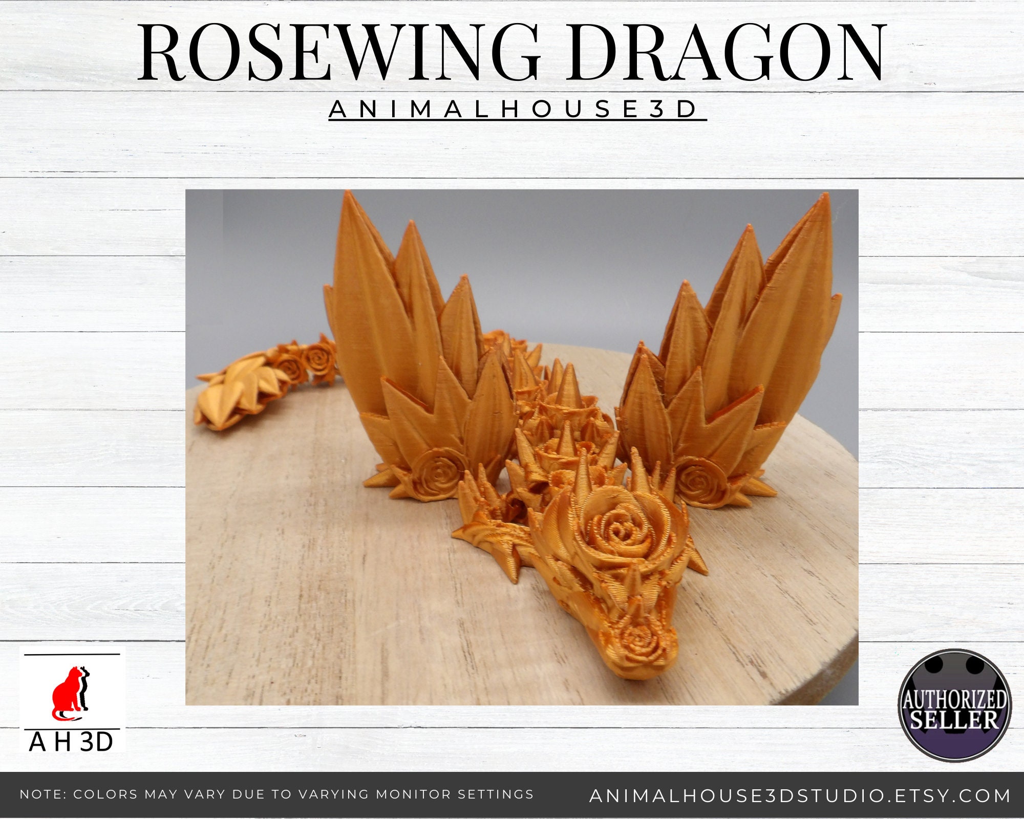 Rosewing Dragon Articulated Cinderwing3d Dragon - Etsy