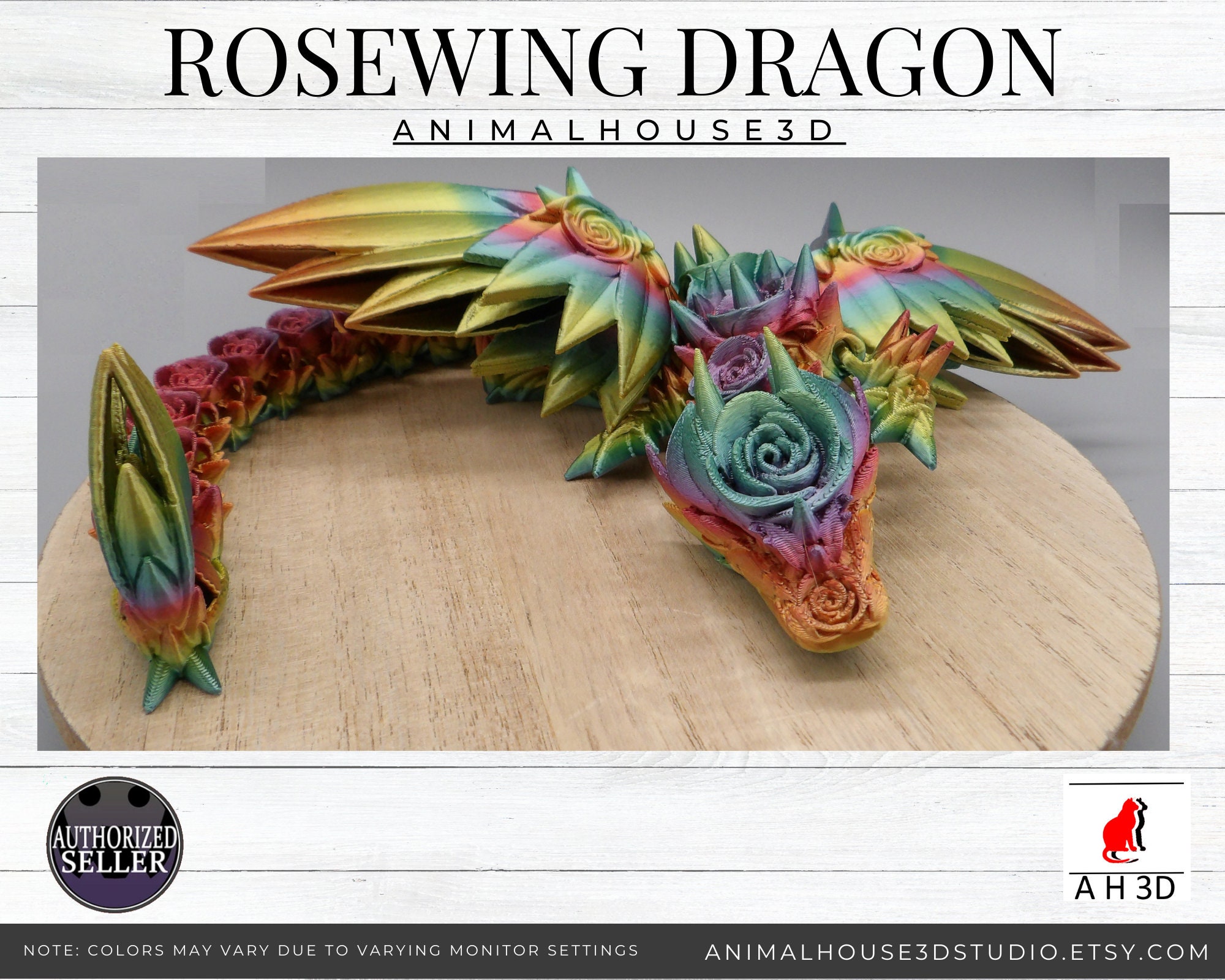Rosewing Dragon Articulated Cinderwing3d Dragon - Etsy