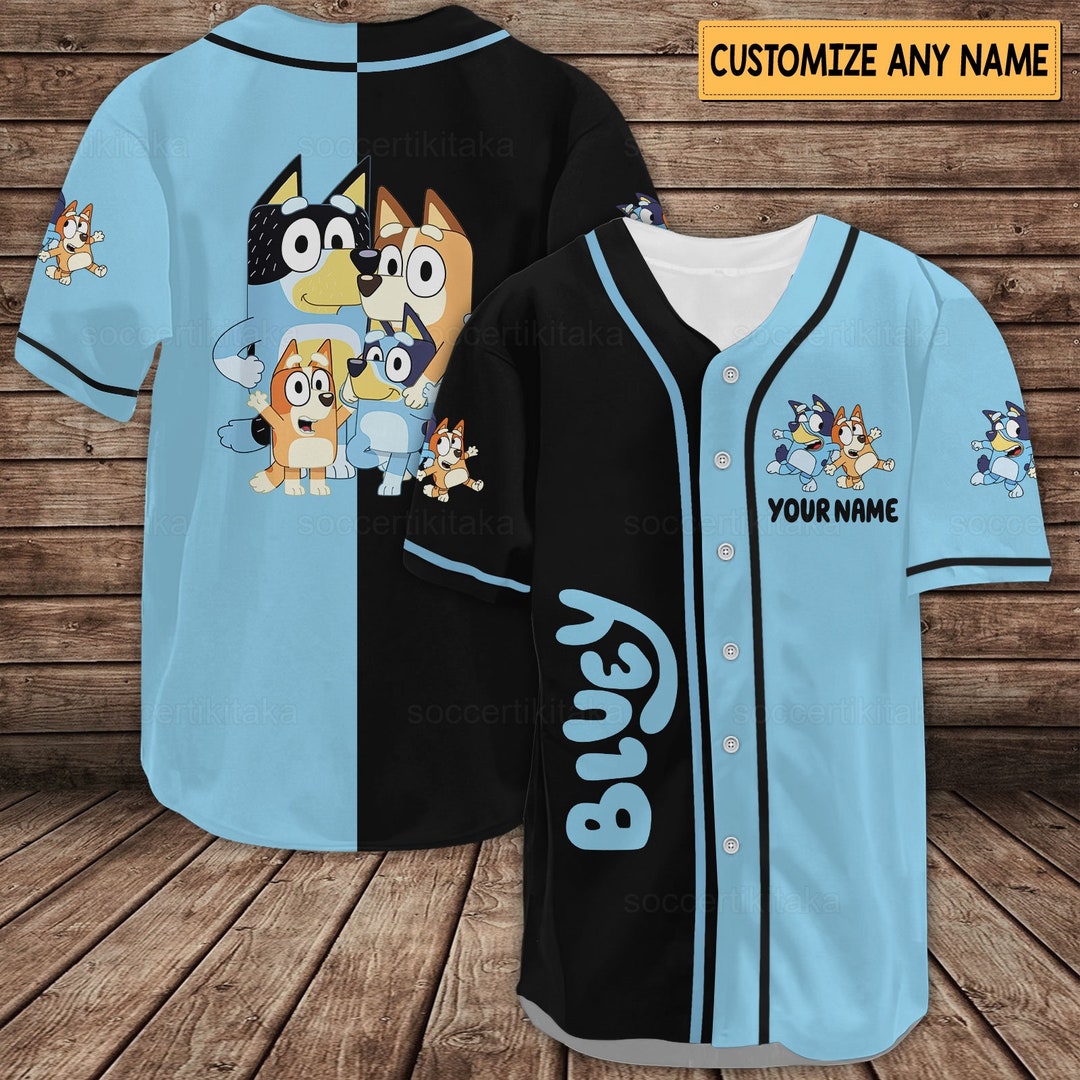 Bluey Shirt Bluey Jersey Shirt Bluey Baseball Jersey Shirt - Etsy