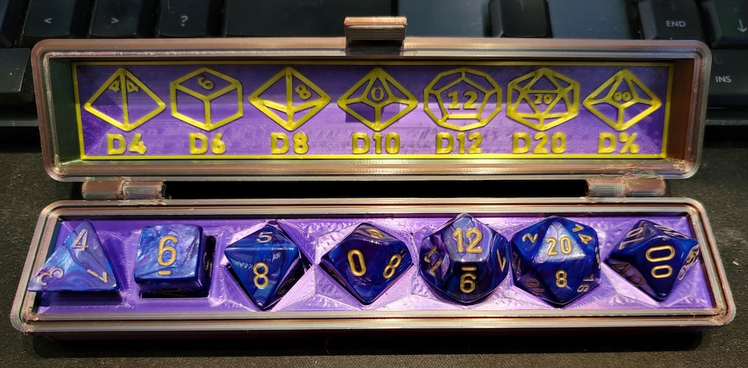 Dungeons & Dragons Dice Case 3D Printed PLA Multicolor Hexware - Etsy