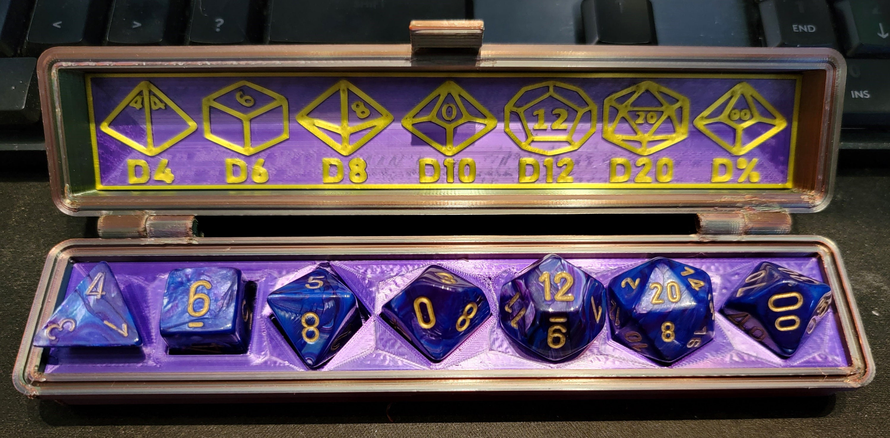 Dungeons & Dragons Dice Case 3D Printed PLA Multicolor Hexware - Etsy