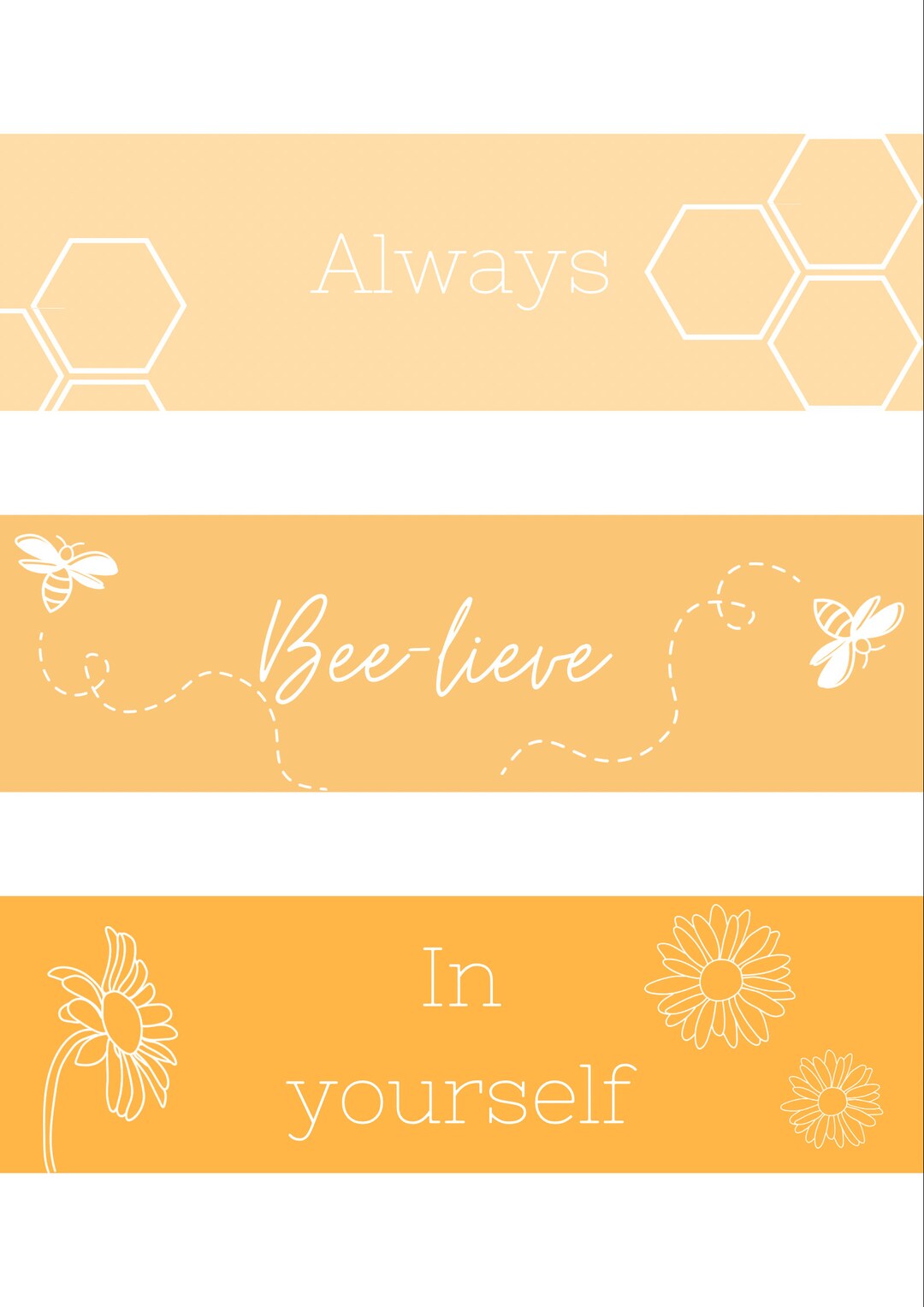 Always Bee-lieve in Yourself: Wall Print - Etsy
