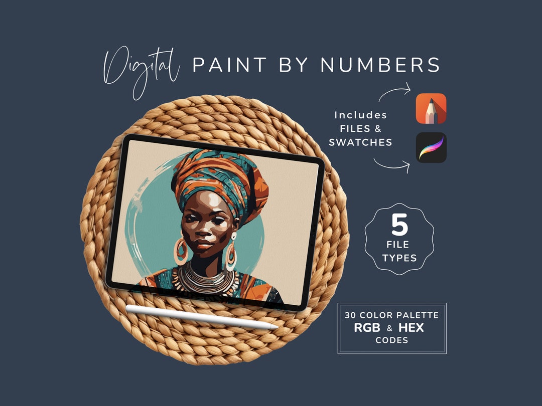 Paint by Numbers Black Woman, Adult DIY Craft Art, Traditional African ...