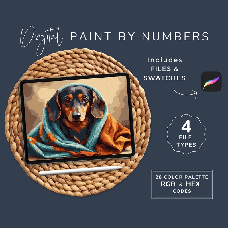 Paint by Number Dog - Etsy