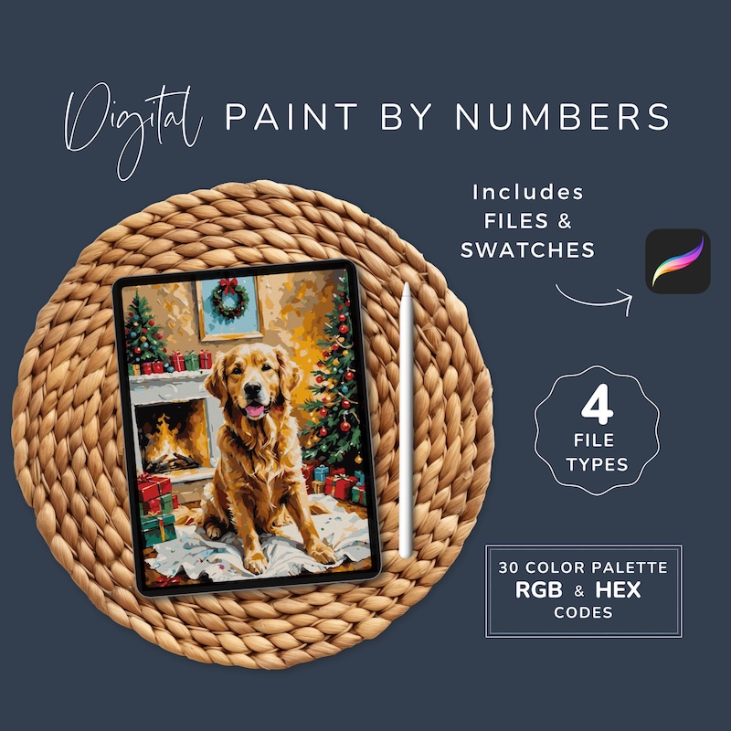 Paint by Number Dog - Etsy