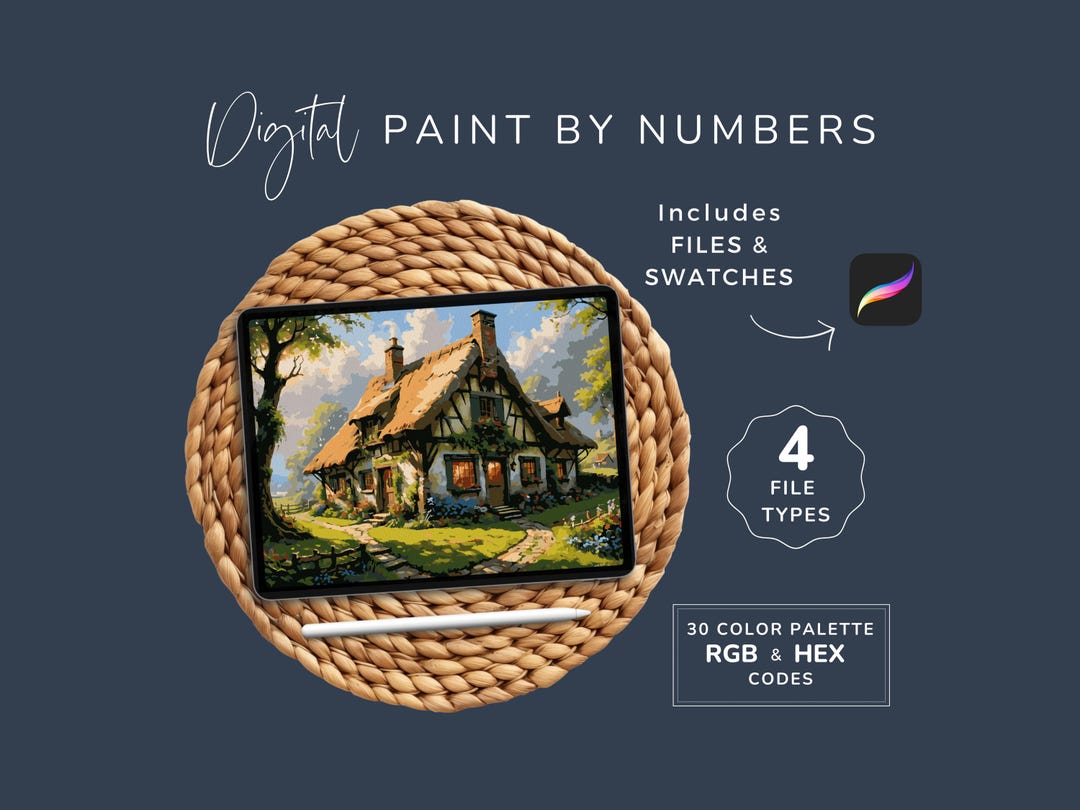 Paint by Numbers Country, Digital CBN, Ranch Cabin PBN, Vintage Cottage ...