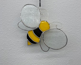 Beautiful Handmade Stained Glass Bee Gnome - Etsy