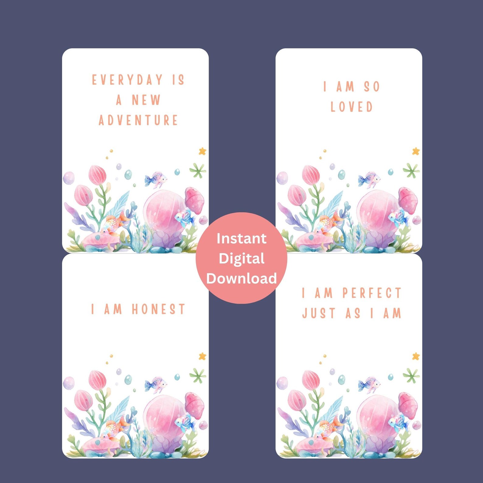 Printable Children's Affirmation Cards, Set of 32 Affirmation Cards ...