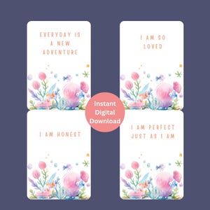 Printable Children's Affirmation Cards, Set of 32 Affirmation Cards ...