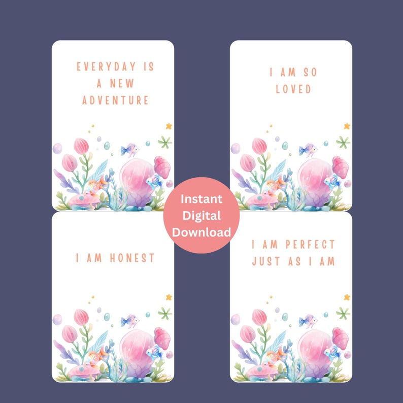 Printable Children's Affirmation Cards, Set of 32 Affirmation Cards ...