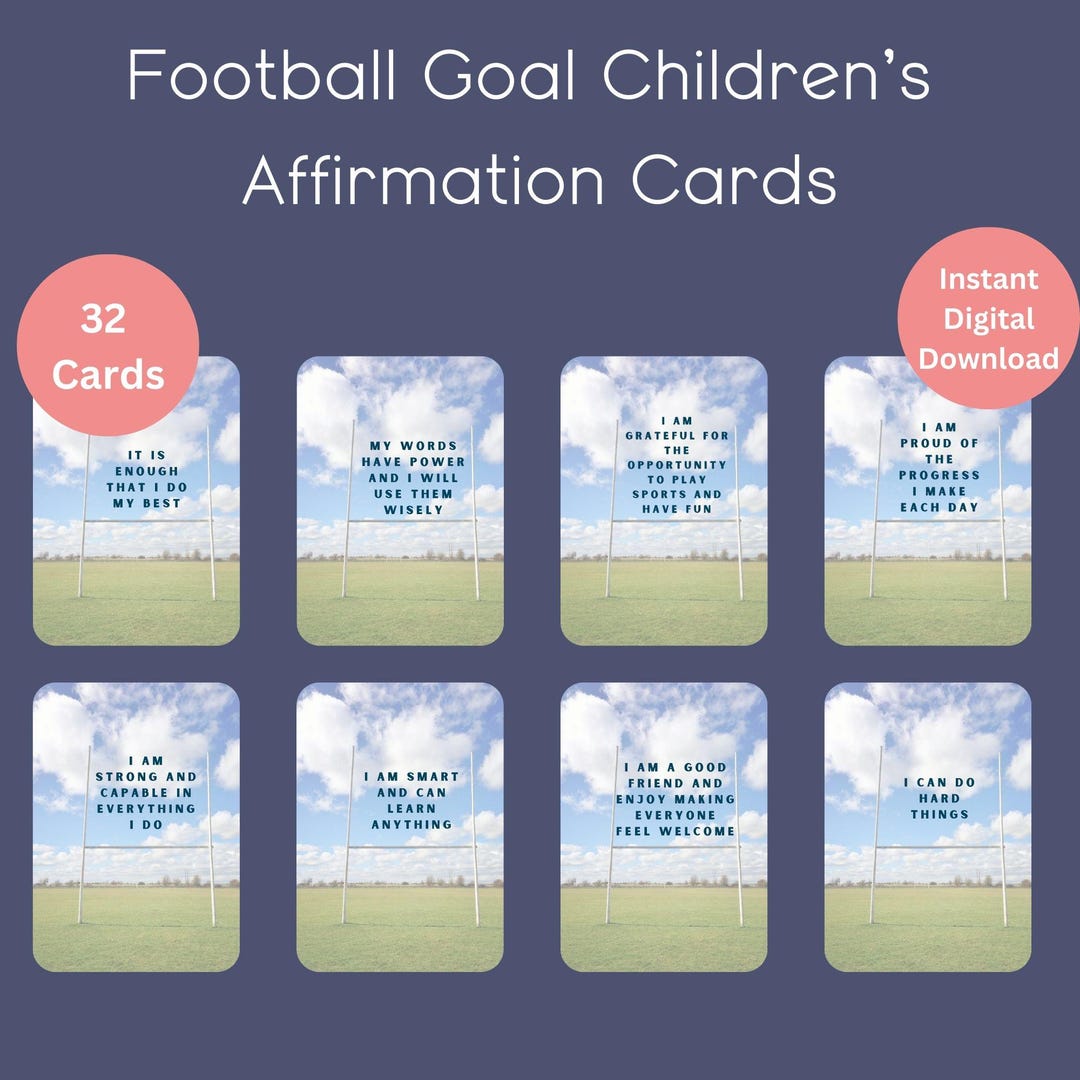 Printable Children's Affirmation Cards, Set 32 Affirmation Cards ...
