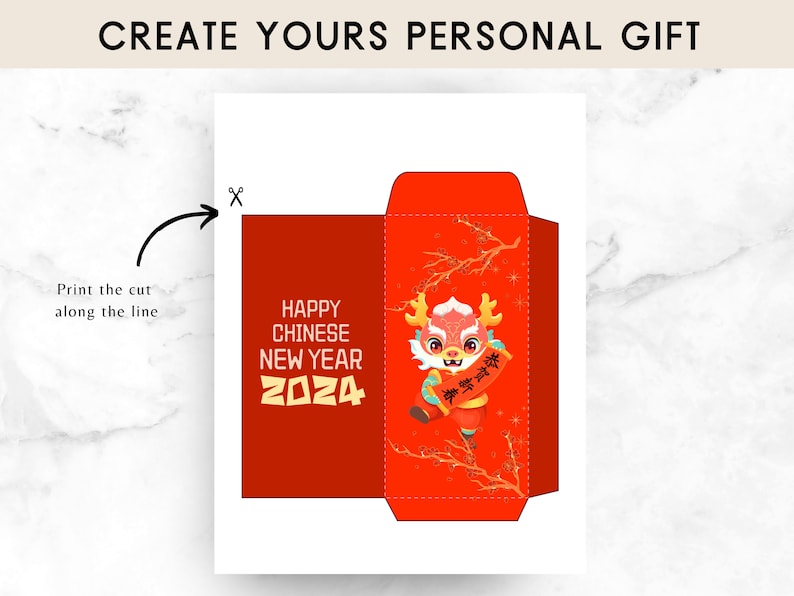 Printable Red Envelope, Chinese Lunar New Year, Lucky Money, Year of ...