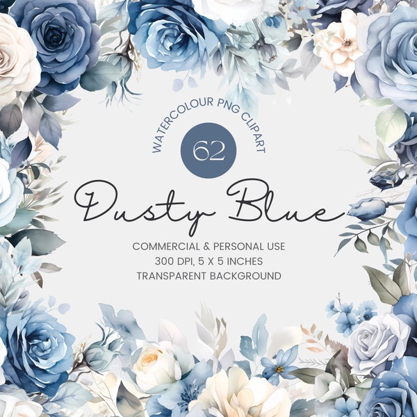 Dusty Blue Bouquet - Etsy