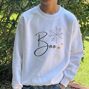 Kids BOO Sweatshirt Pullover, Kids Halloween Sweatshirt, Cute Kids ...