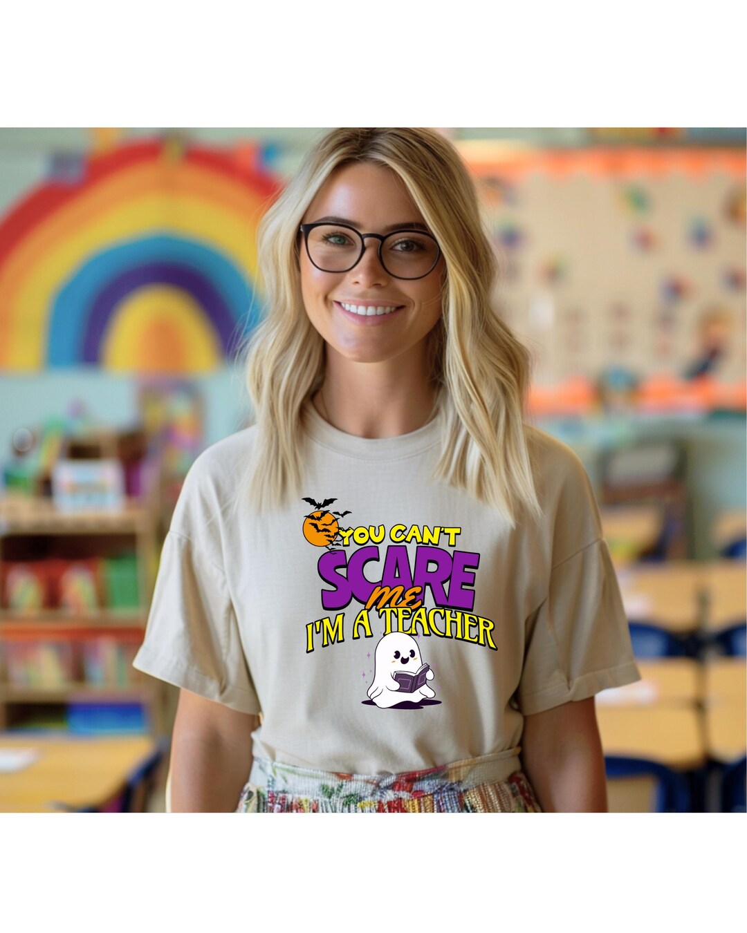 You Cant Scare Me I'm a Teacher Shirt, Teacher Halloween Shirt, Teacher ...