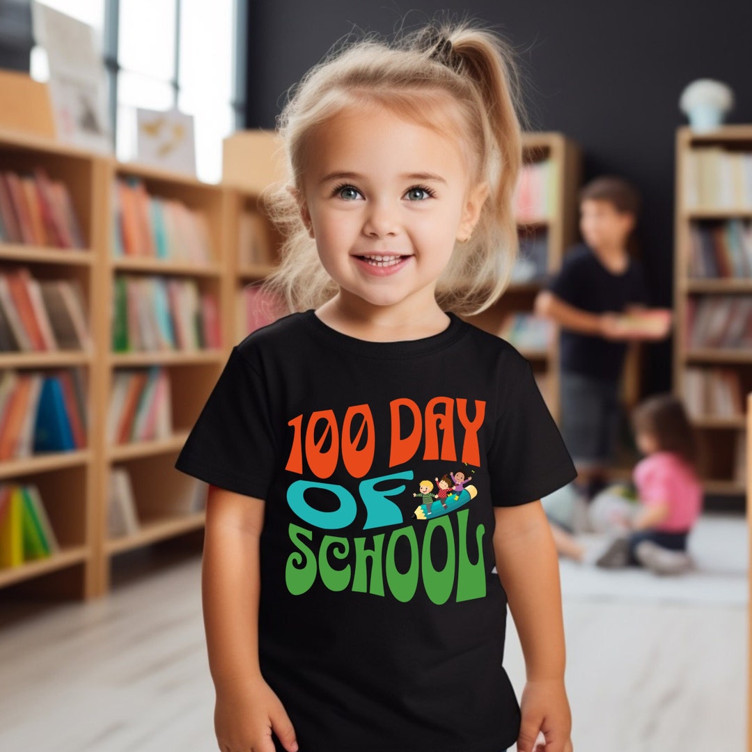 100 Days of School Kids Shirt, Fun Milestone Tee - Etsy